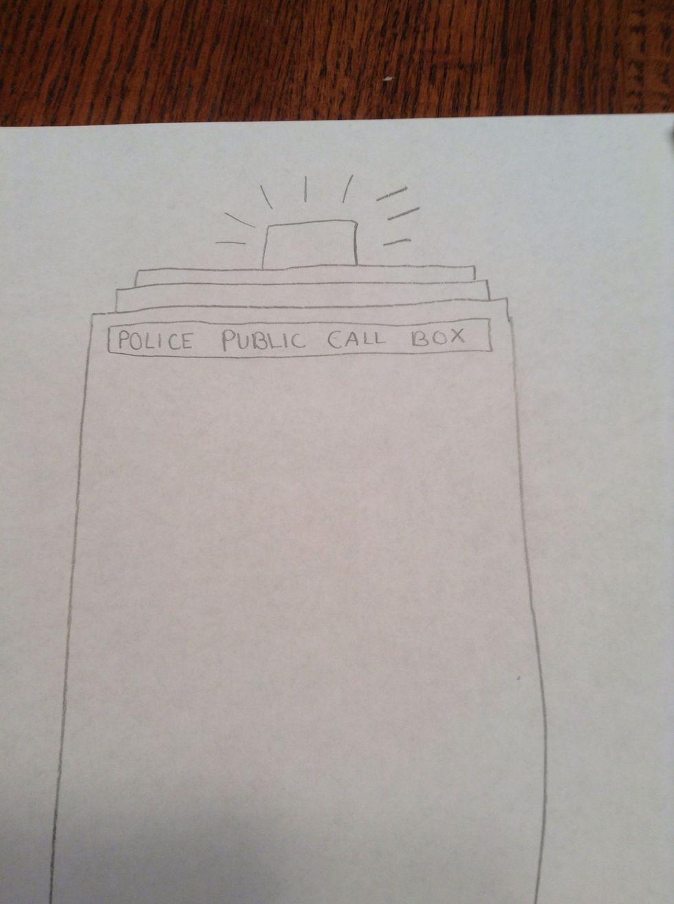 How to draw the tardis from doctor who - B+C Guides