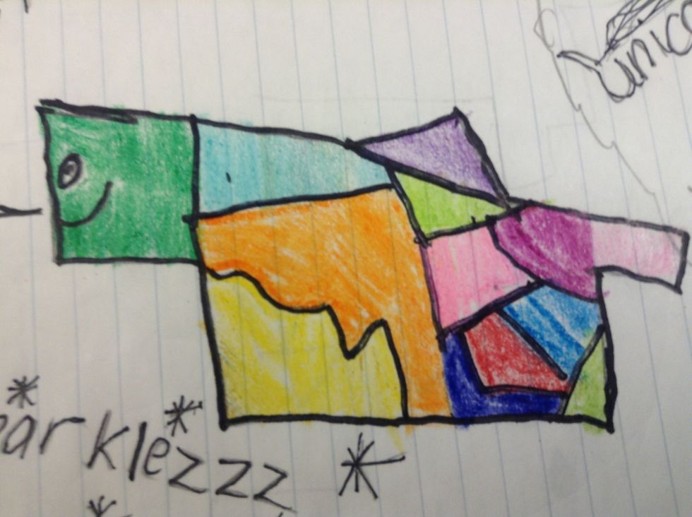 How to draw a dodecagon, a 12 sided dinosaur - B+C Guides