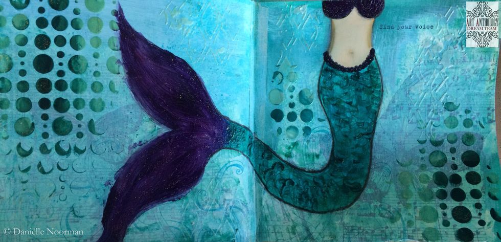 How to create a sparkly art journal page by daniëlle - B+C Guides