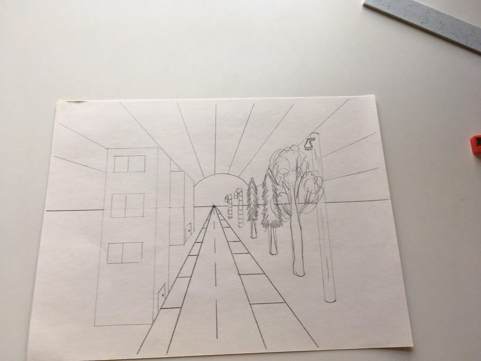 How to draw a one-point perspective landscape - B+C Guides