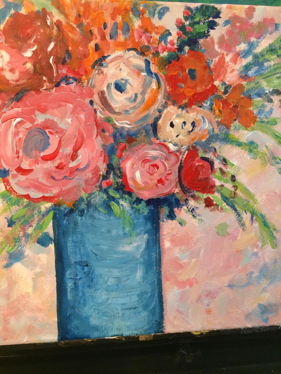 How to paint a vase of impressionist-like flowers - B+C Guides