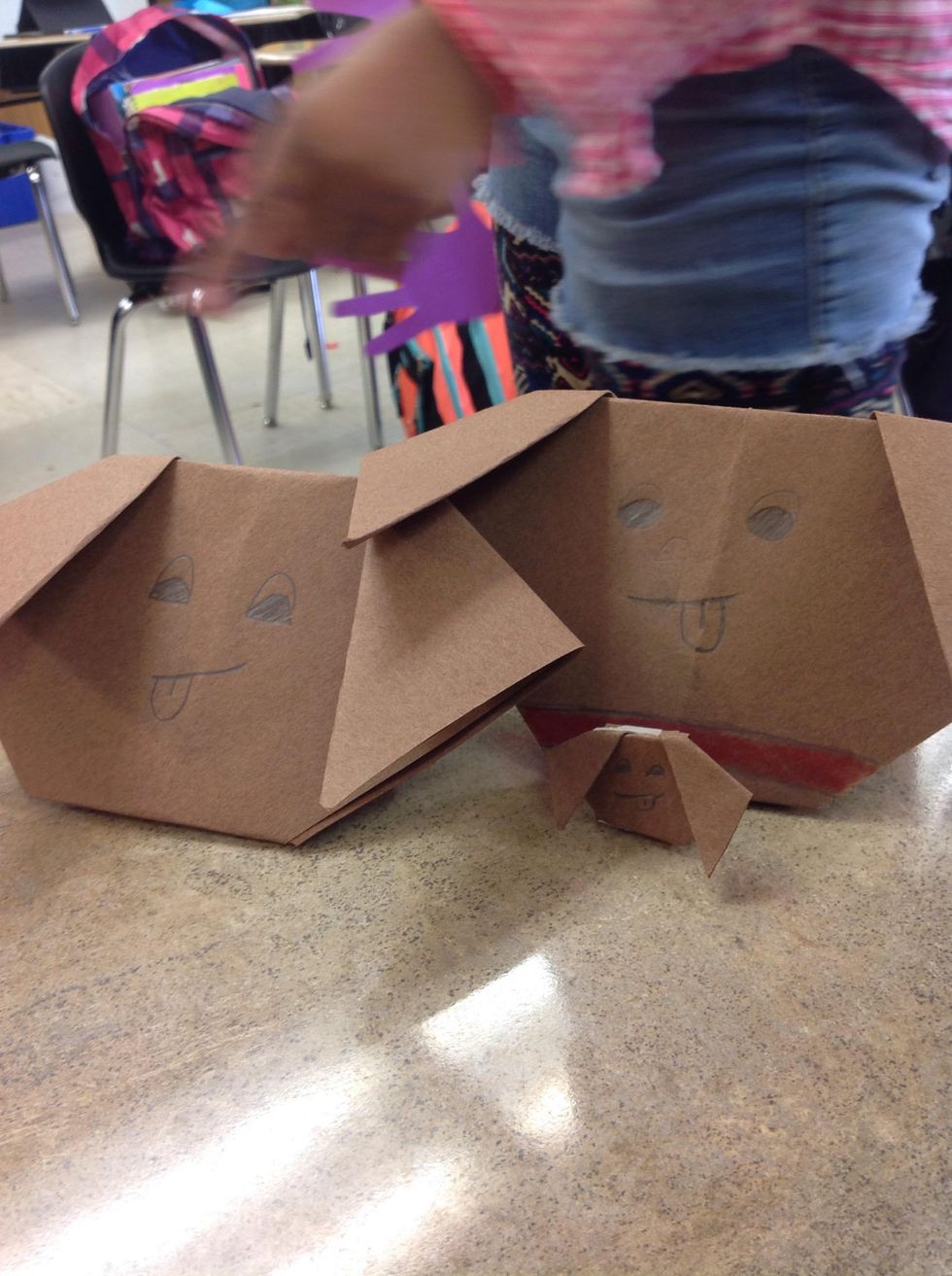 How to make a origami dog head - B+C Guides