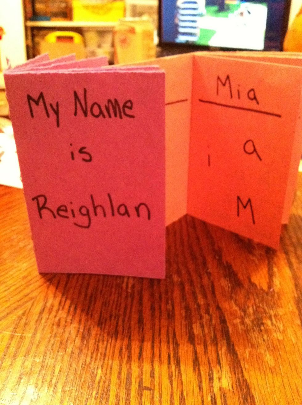 How to make a 'learn your name' book for a child - B+C Guides