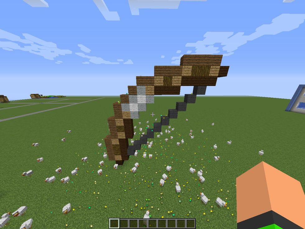 How to build bow pixel art in minecraft - B+C Guides