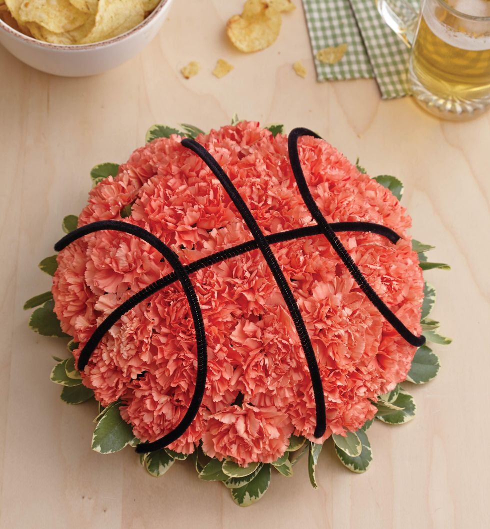 How to create a fresh flower basketball carnation - B+C Guides