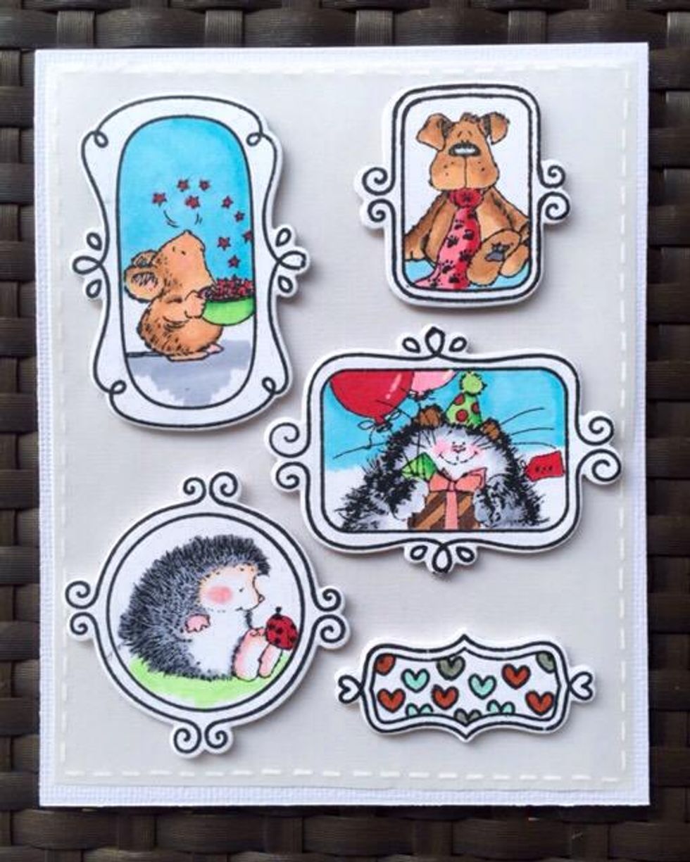 How to make a card using flirty frames and bubbly stamps - B+C Guides