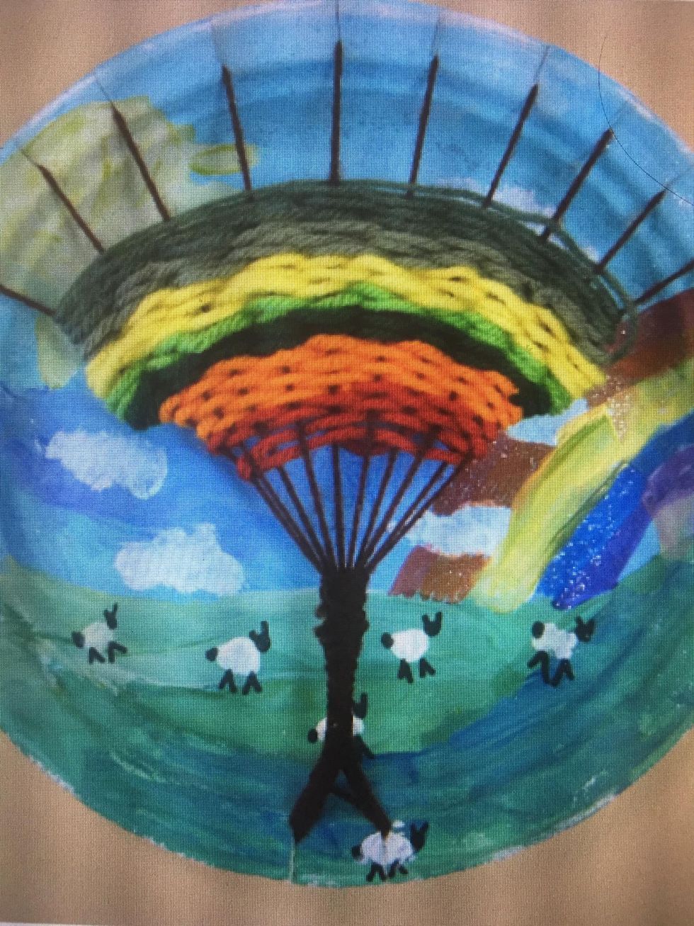 How to make a paper plate tree weaving - B+C Guides