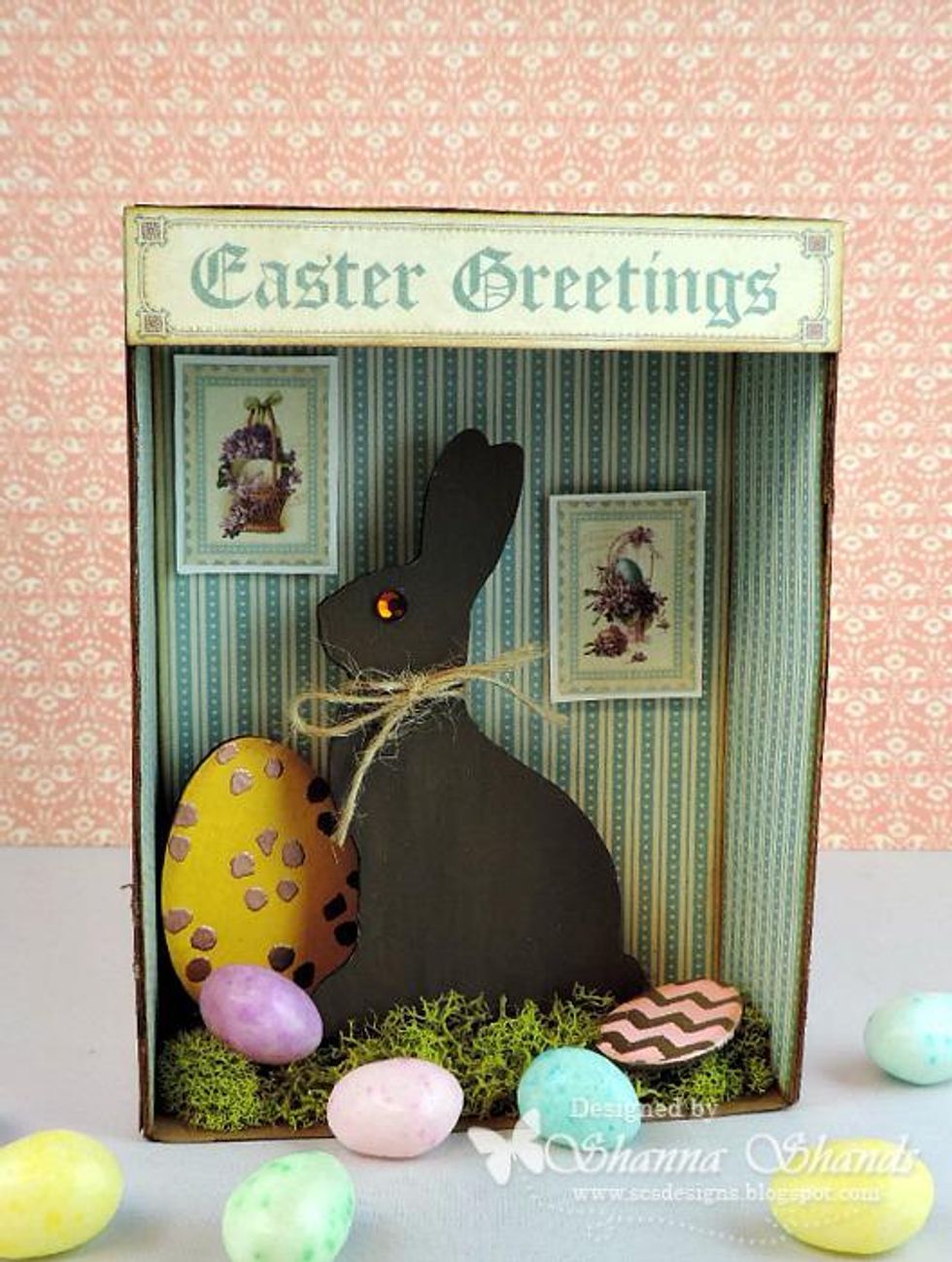 How to decorate easter chipboard eggs - B+C Guides