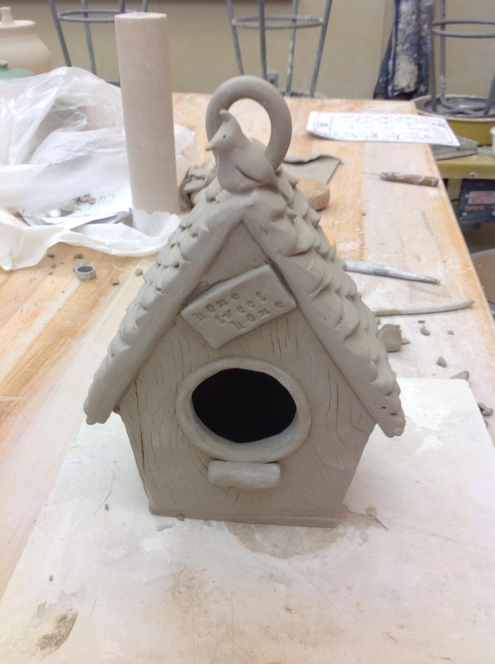 How to make a clay birdhouse - B+C Guides