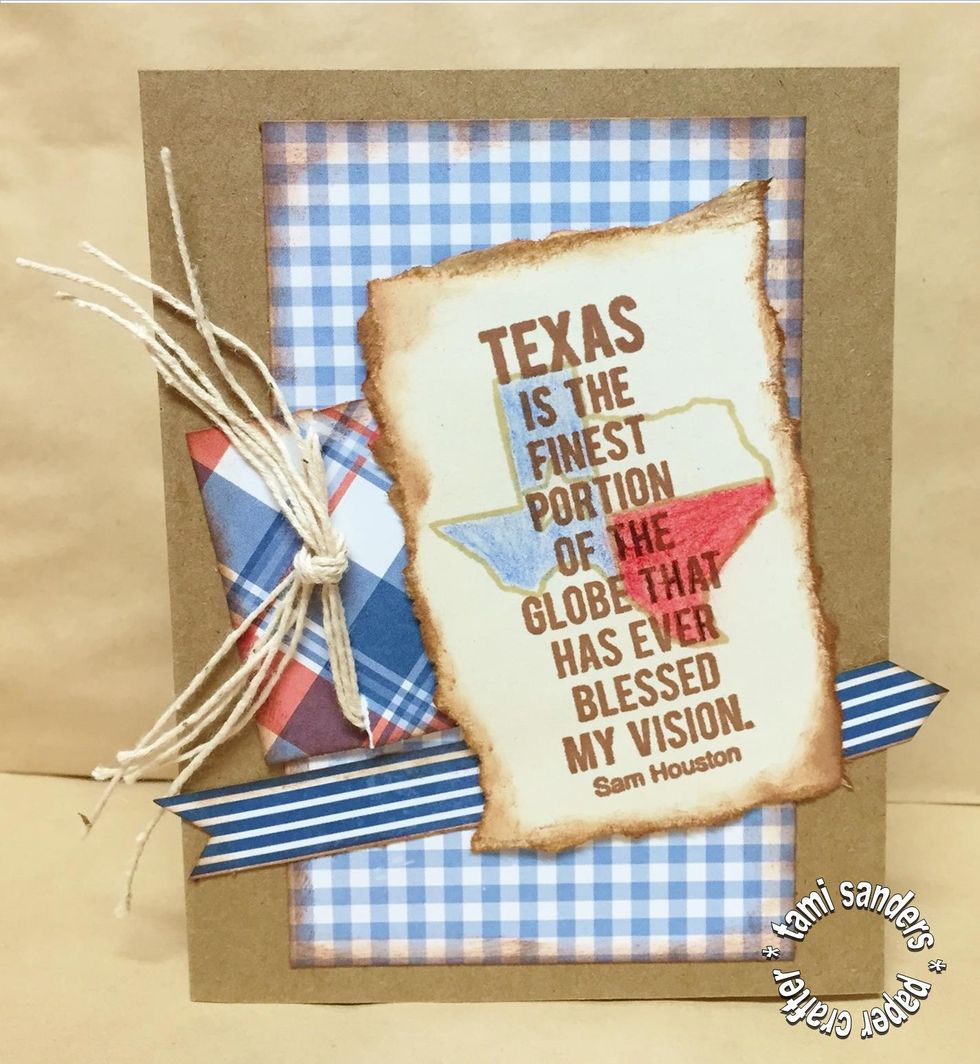 How to make a texas themed card with paper wings stamps - B+C Guides