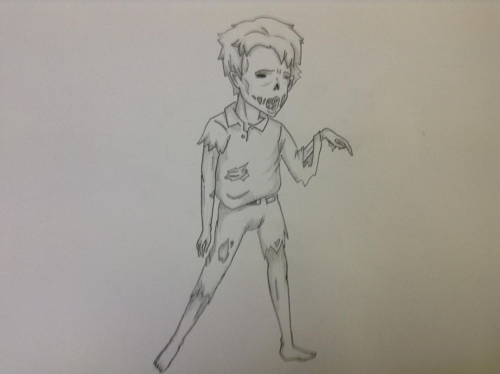 How to draw an anime zombie (halloween special) - B+C Guides
