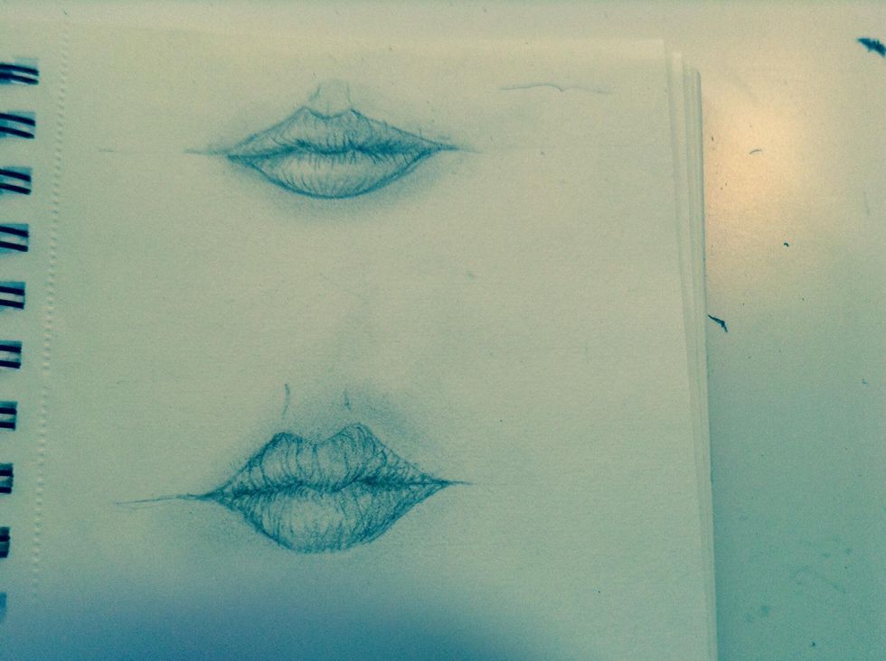 How to draw semi-realistic lips - B+C Guides