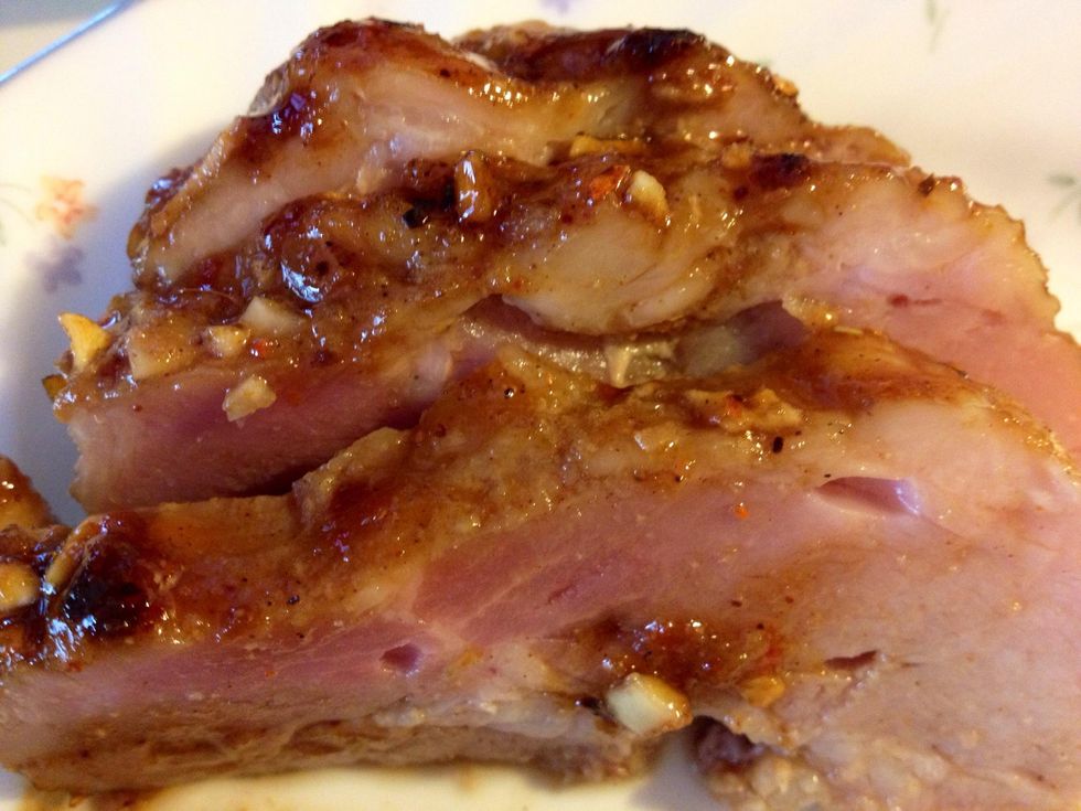 How to make pork ribeye roast with honey bbq sauce - B+C Guides