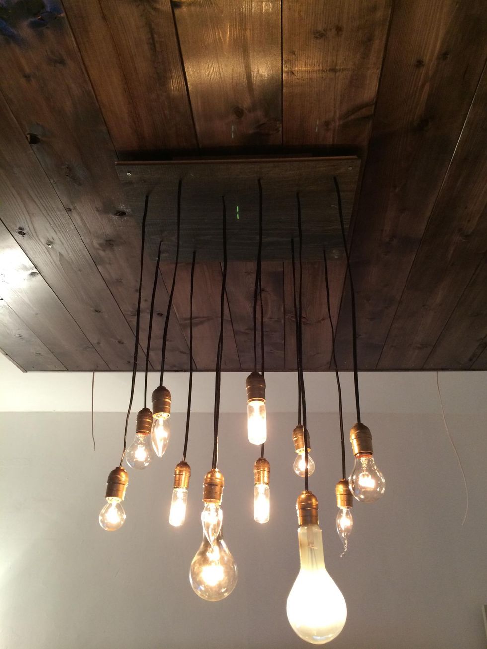 How to create $1,500 reclaimed wood floor chandy for $50 - B+C Guides