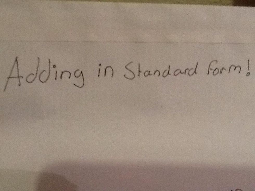 How to add in standard form - B+C Guides