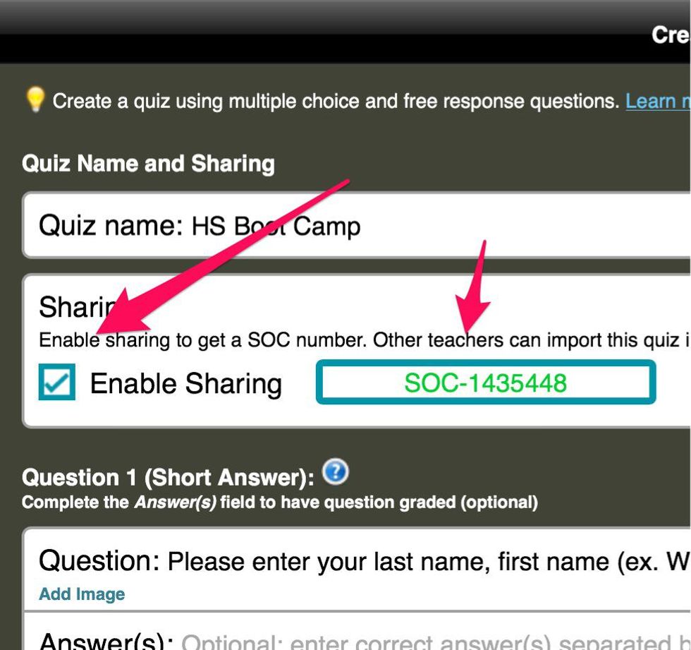 How to share a socrative quiz - B+C Guides