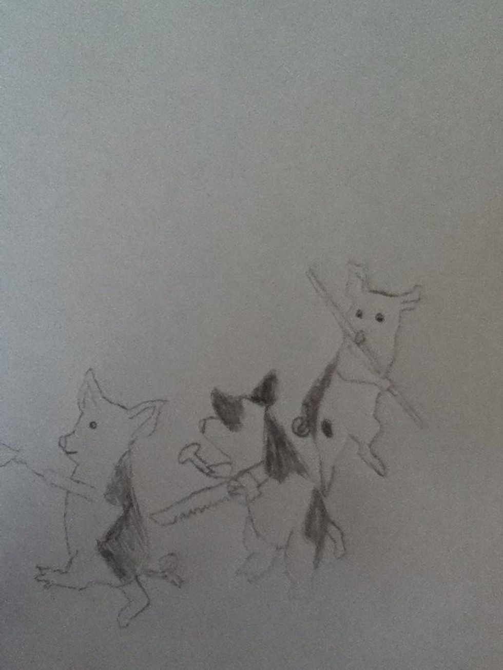 How to draw the three little pigs - B+C Guides