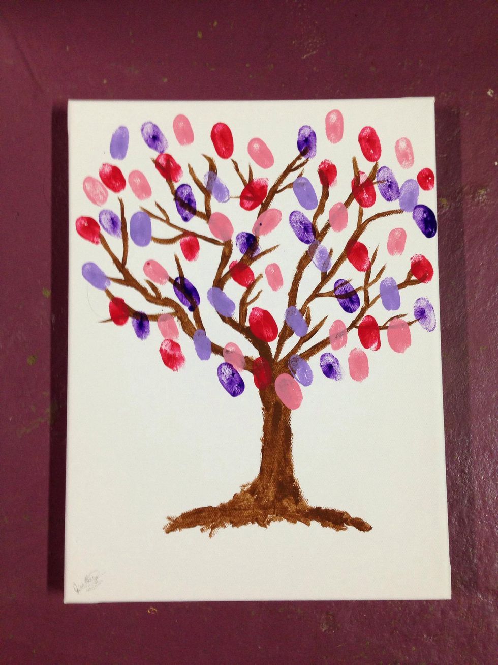 How to create a valentine's day fingerprint tree - B+C Guides