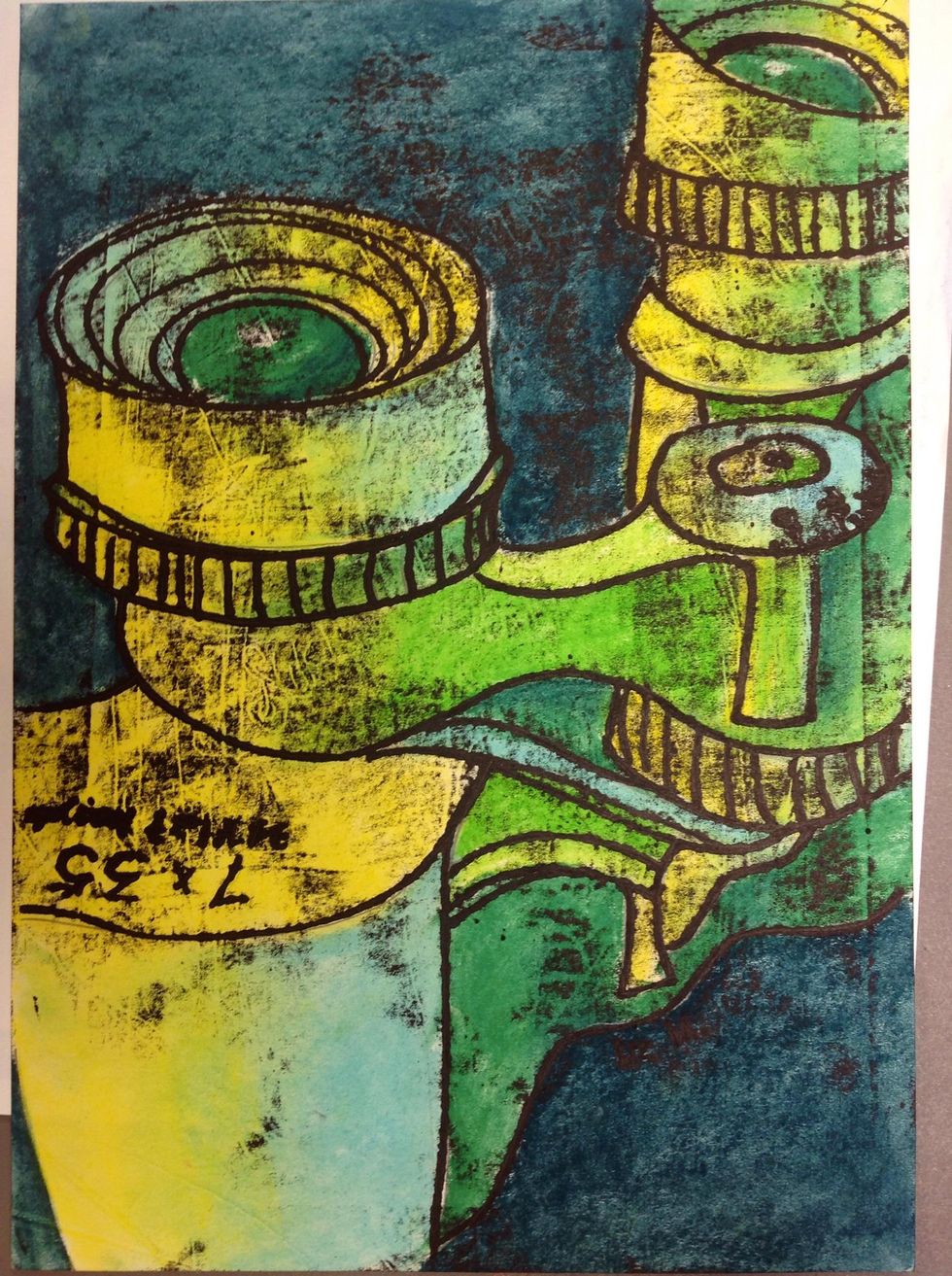 How to create a mono print using pastels and block ink - B+C Guides