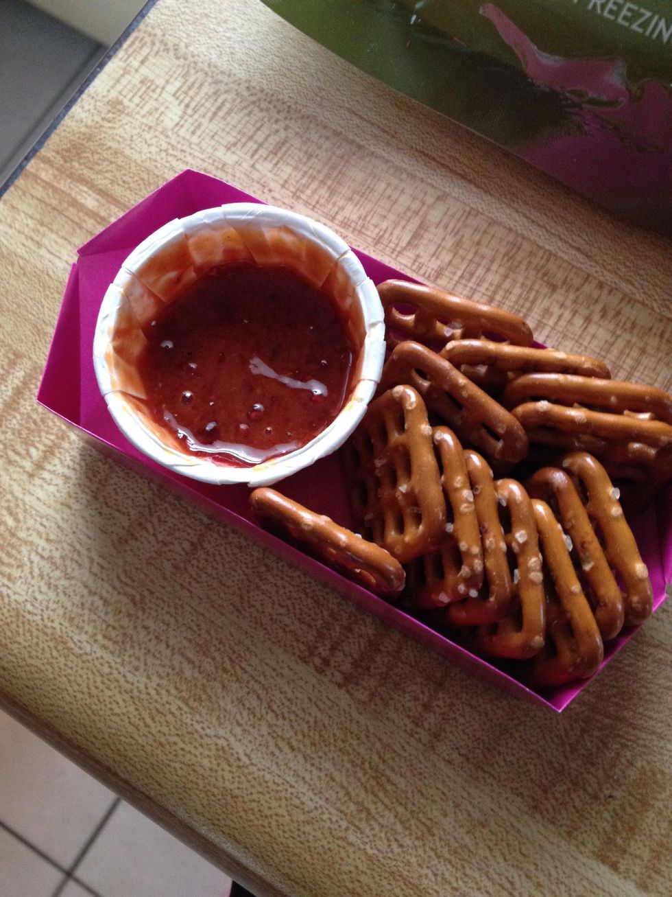 How to make raspberry dijon pretzel dip - B+C Guides