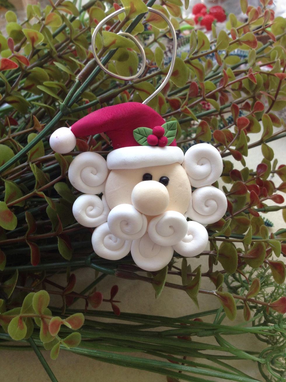 How to make a clay santa ornament - B+C Guides