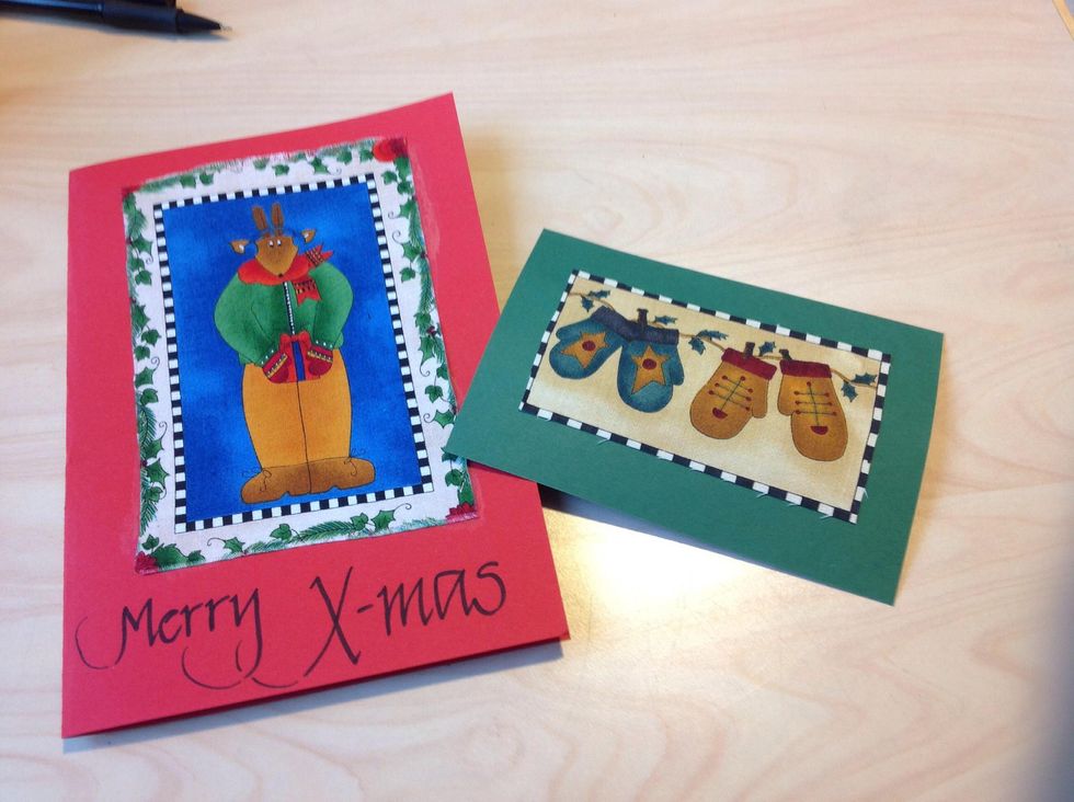 How to make enkla julkort med tygdetalj :-) - B+C Guides