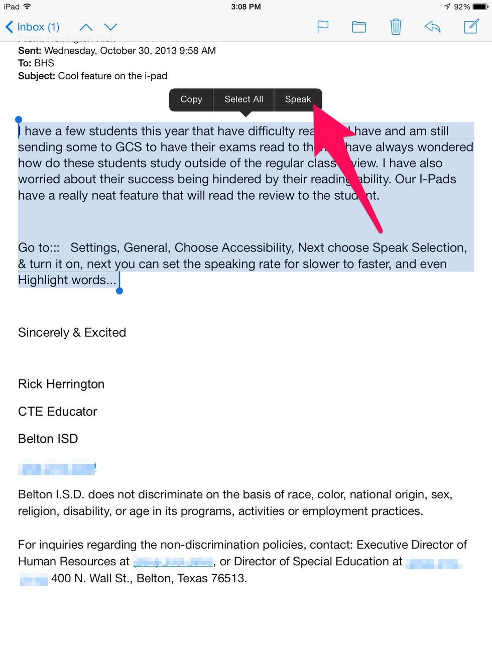 How to have your ipad read to you - B+C Guides