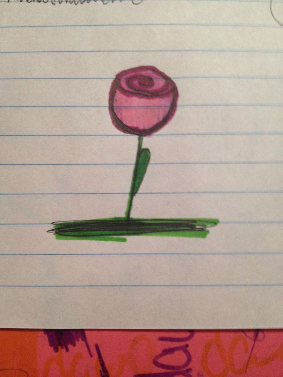 How to draw a cartoon rose - B+C Guides