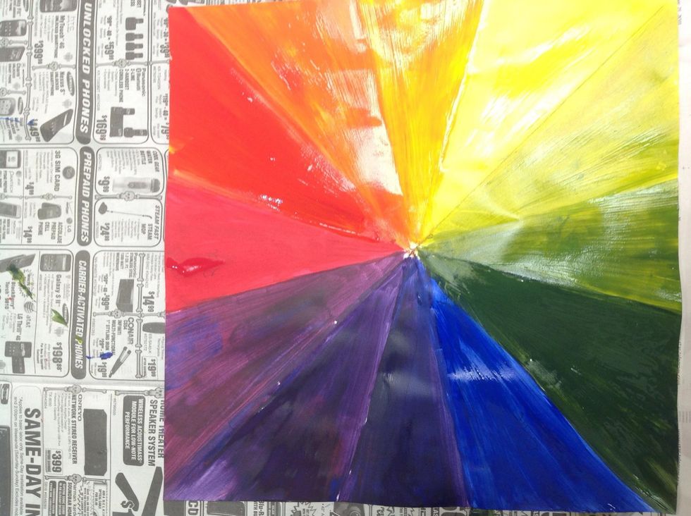 How to paint a color wheel using primary colors. - B+C Guides