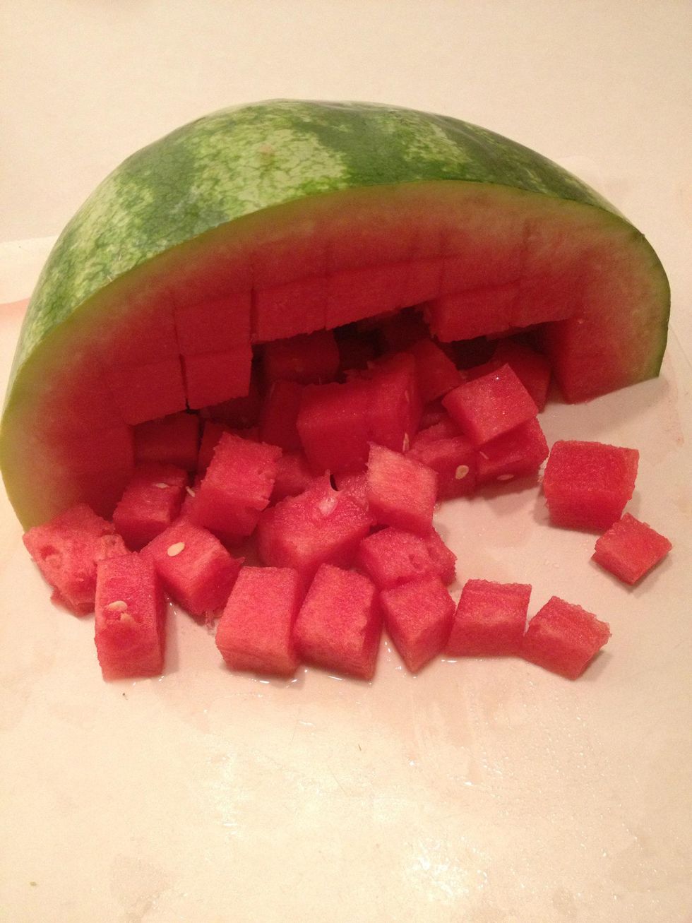 How to cut a watermelon into cubes like a pro - B+C Guides