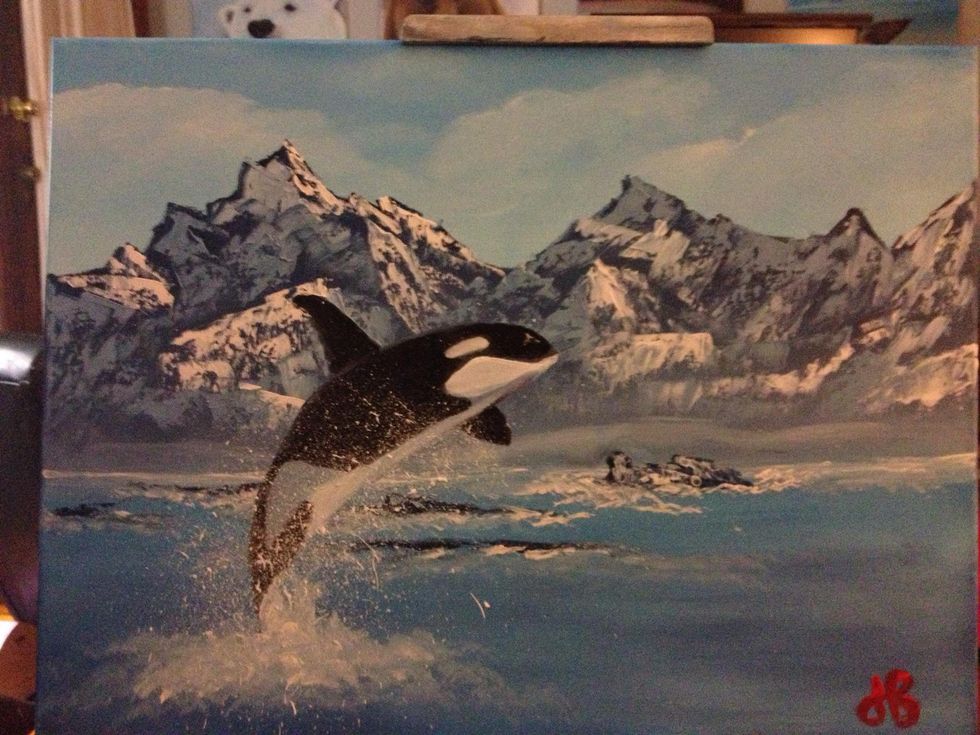 How to paint orca with your fingers - B+C Guides