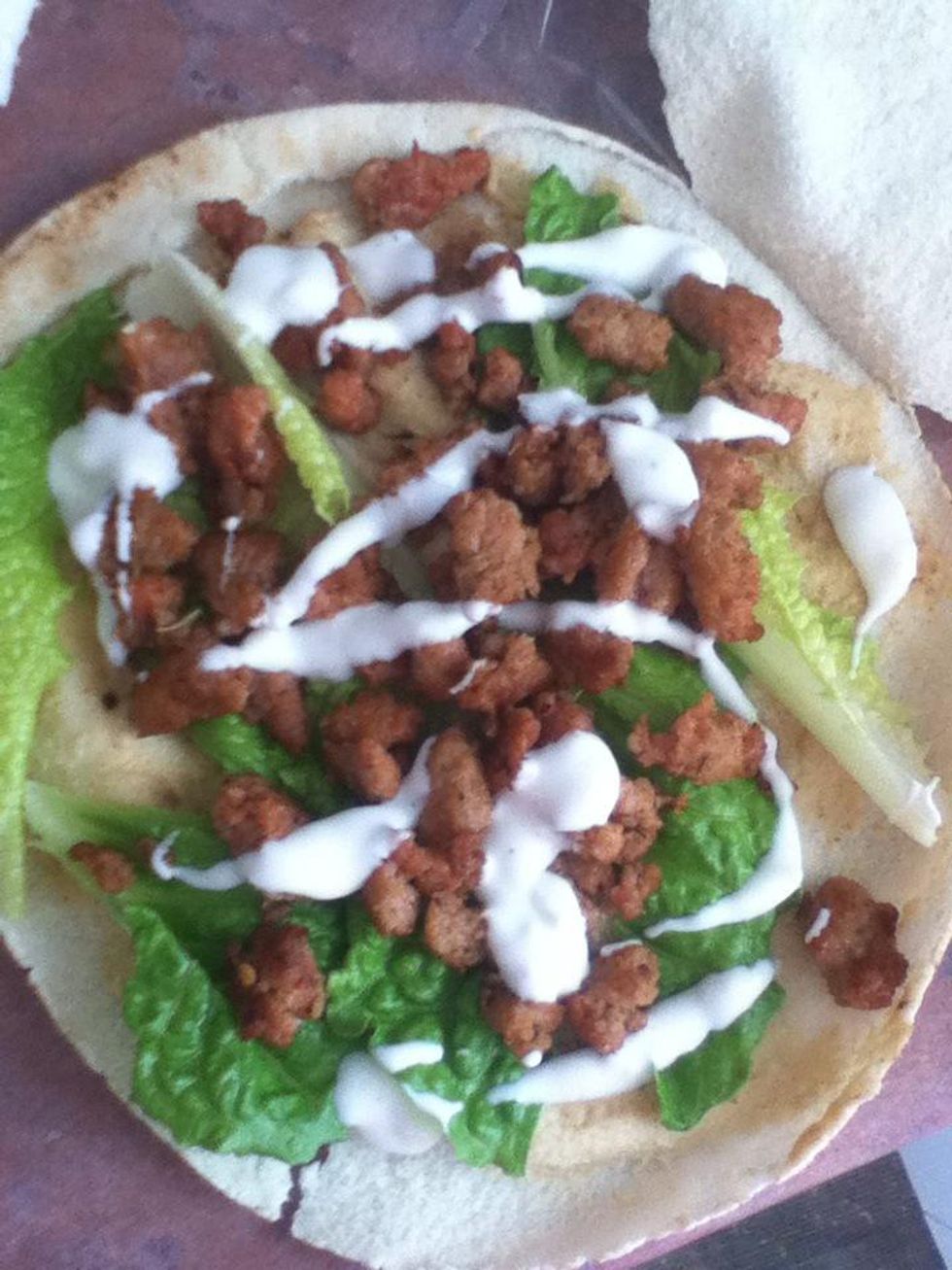 How to cook a simple lebanese 3 sauces and sausage wrap - B+C Guides
