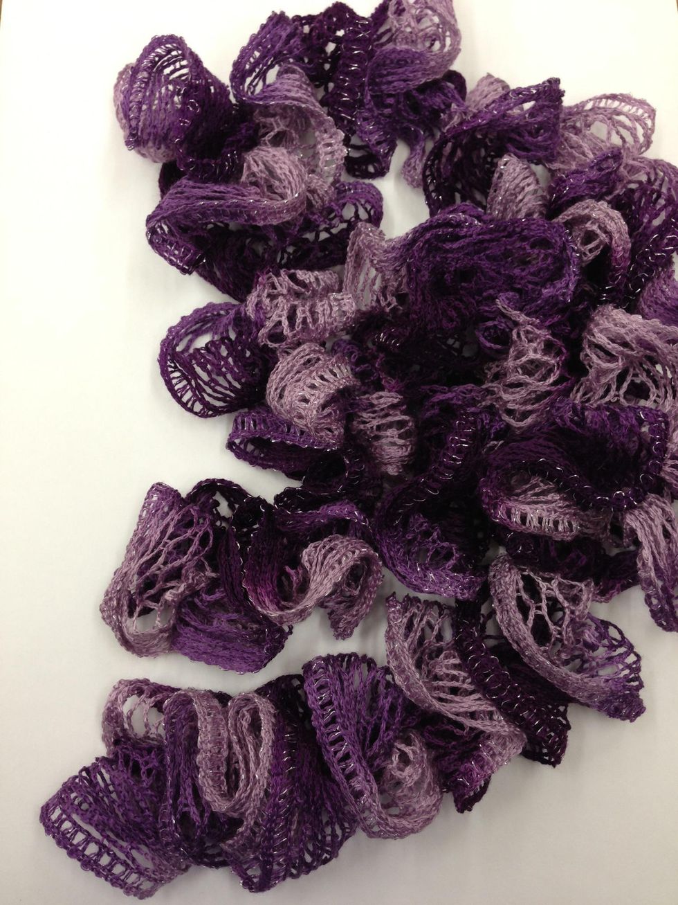 How to make a crocheted ruffle scarf - B+C Guides