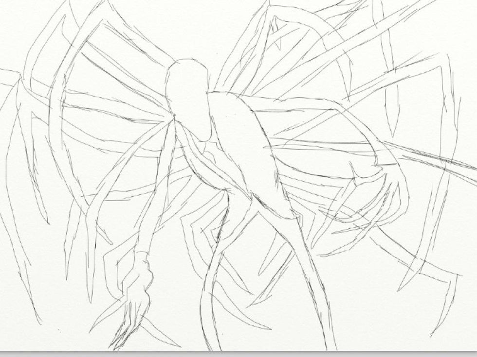 How to draw slenderman - B+C Guides
