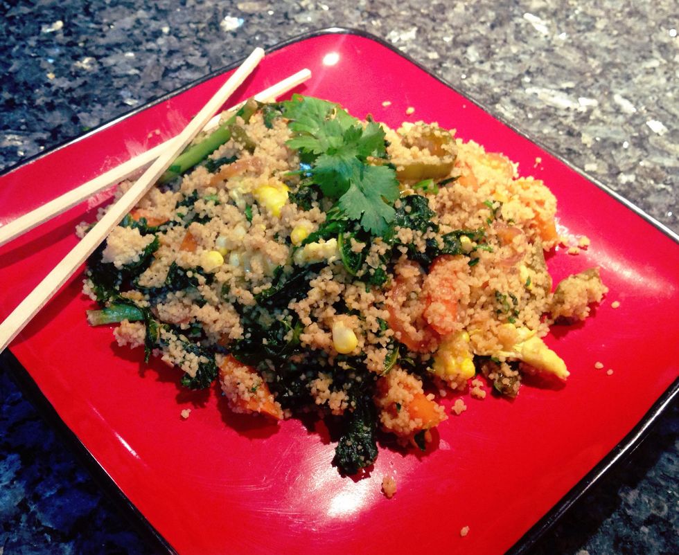How to cook veggy couscous stir-fry! - B+C Guides