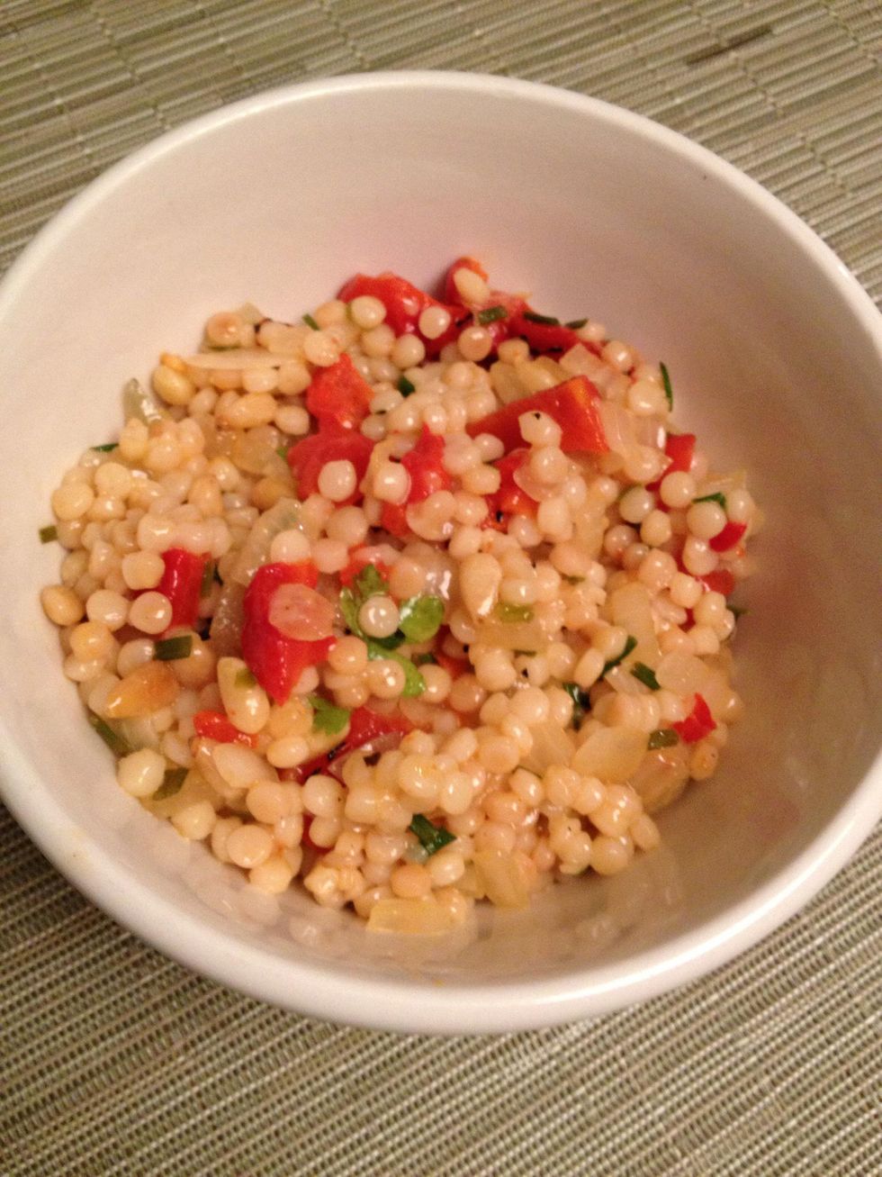 How to make a simple ptitim (israeli couscous) salad - B+C Guides