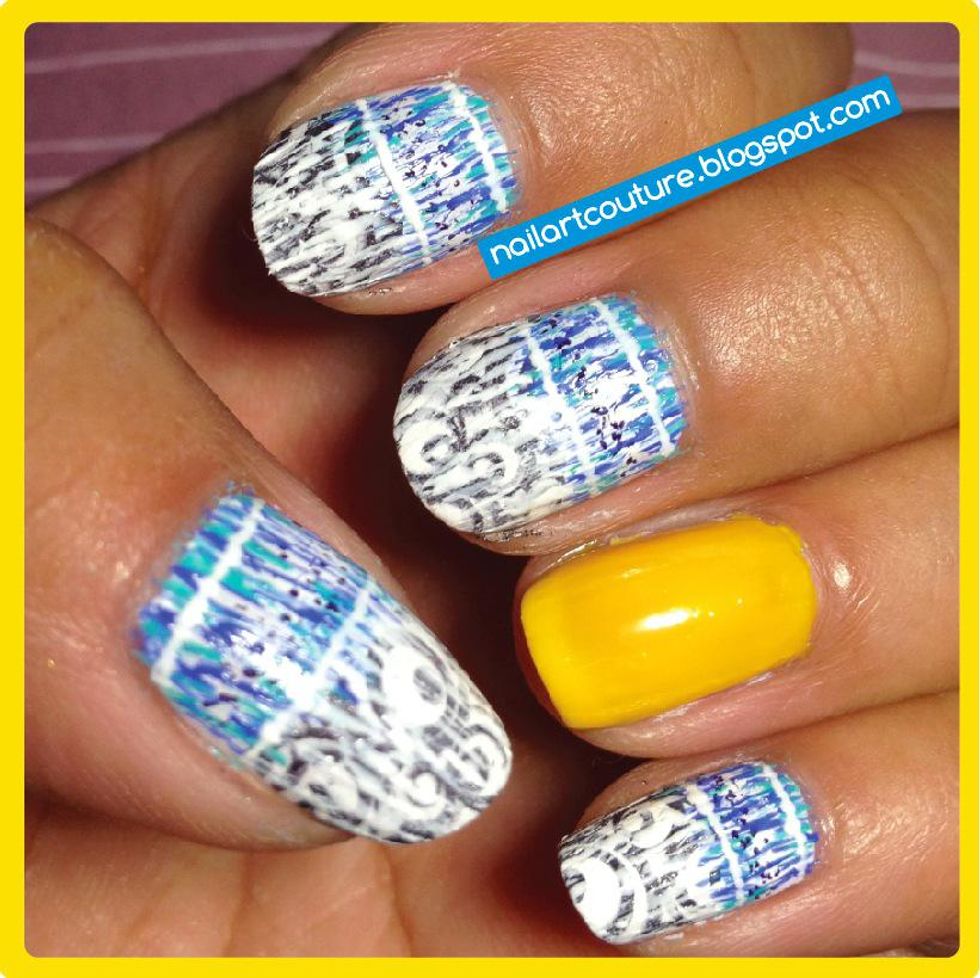 How to paint fringed image nail art - B+C Guides