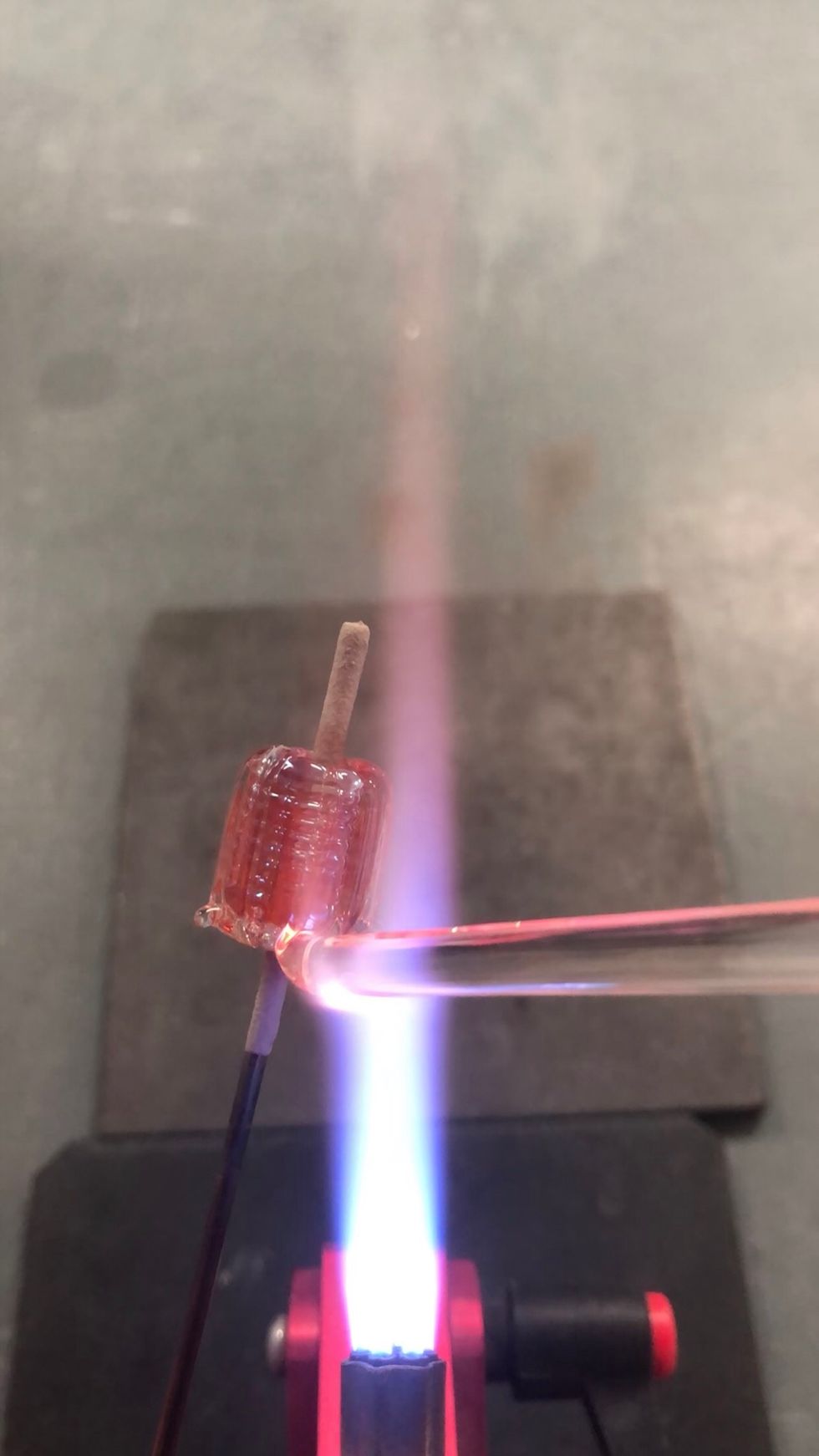 Next, we will apply the first clear encasement layer. Stripe hot clear ...