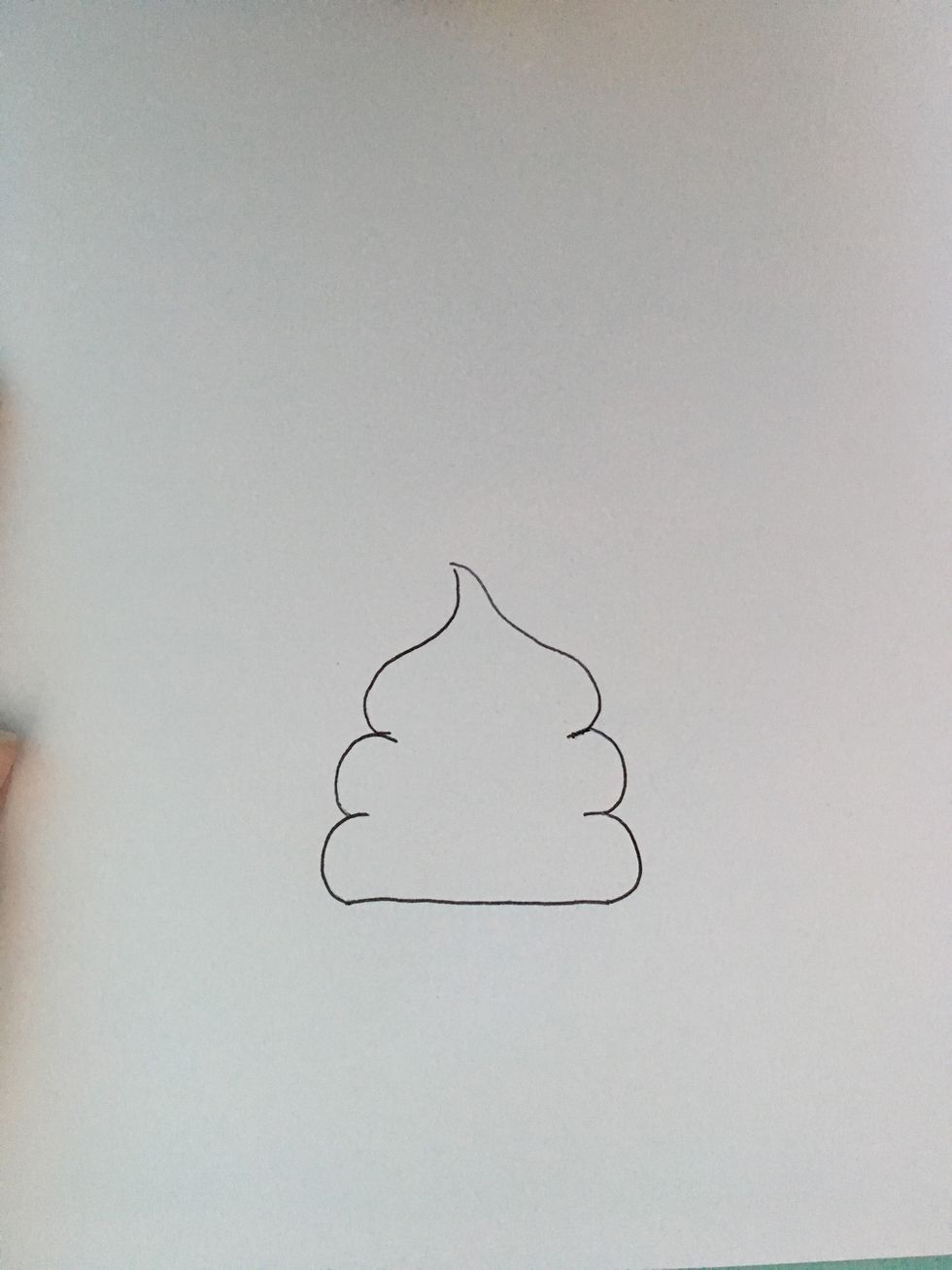 How to draw a cute poop emoji 💩 - B+C Guides