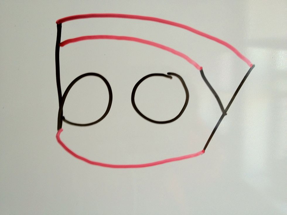 How to draw a boy out of the word "boy" - B+C Guides