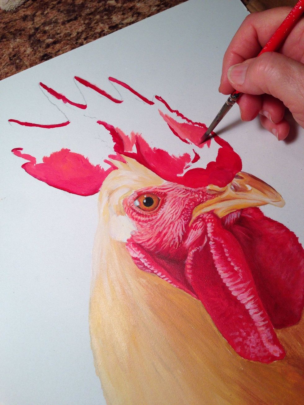 How to paint a rooster portrait - B+C Guides