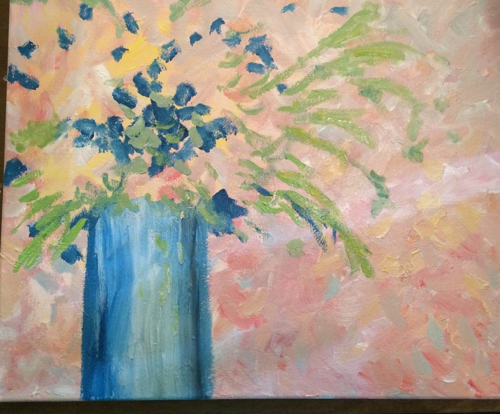 How to paint a vase of impressionist-like flowers - B+C Guides