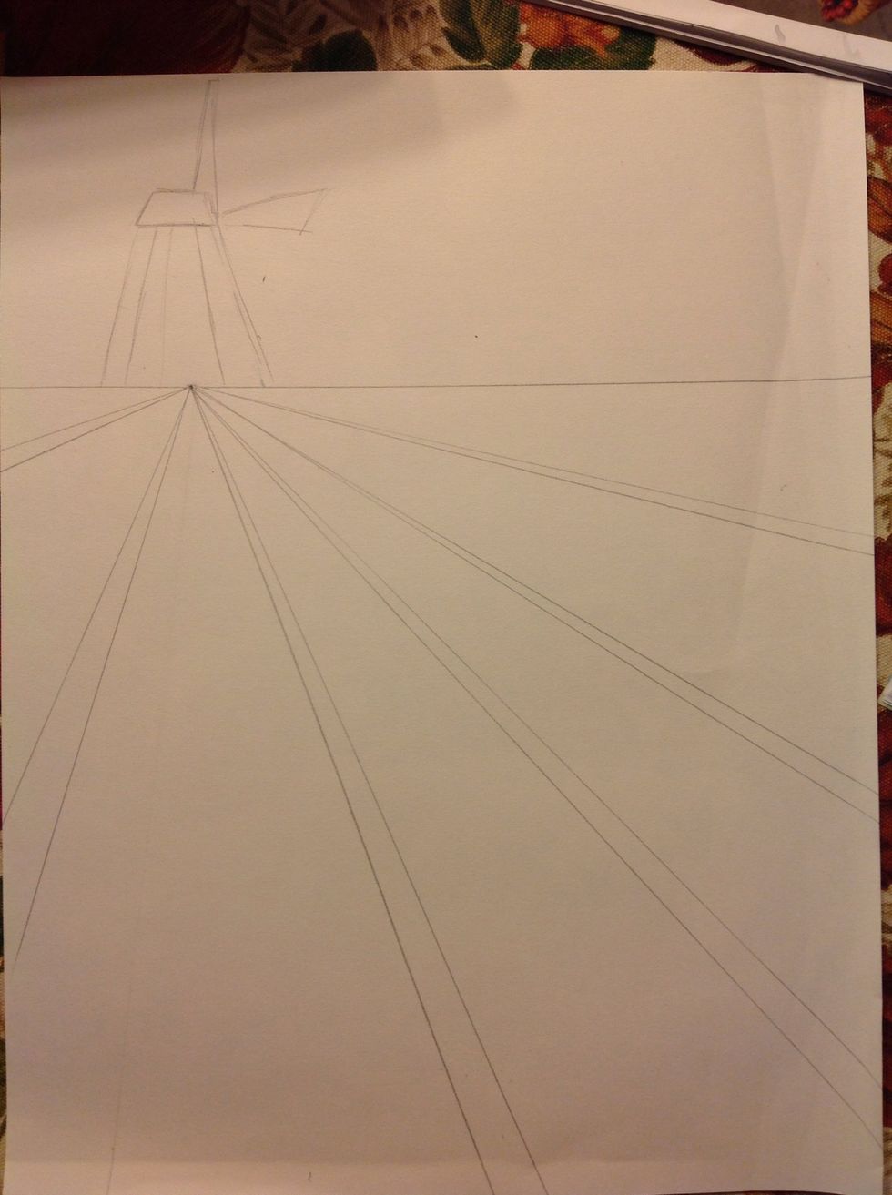 How to draw a field with one point perspective - B+C Guides