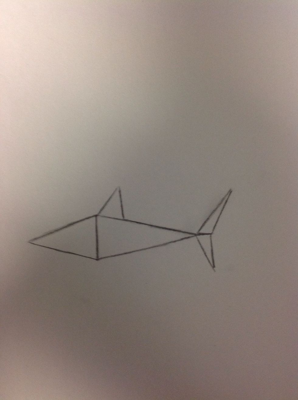 How to draw a shark with triangles - B+C Guides