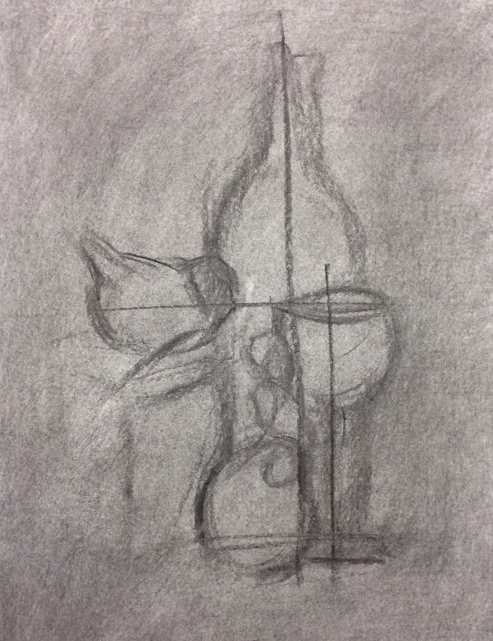 How to create a reductive charcoal drawing. - B+C Guides