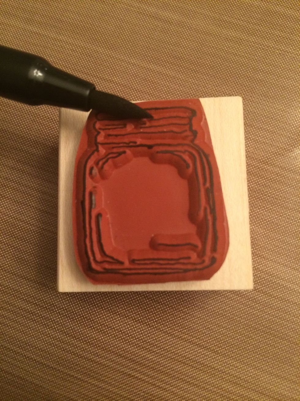 How to create a mini watercolor with stamps - B+C Guides