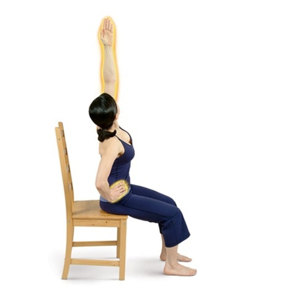 How to perform a chair yoga practice - B+C Guides