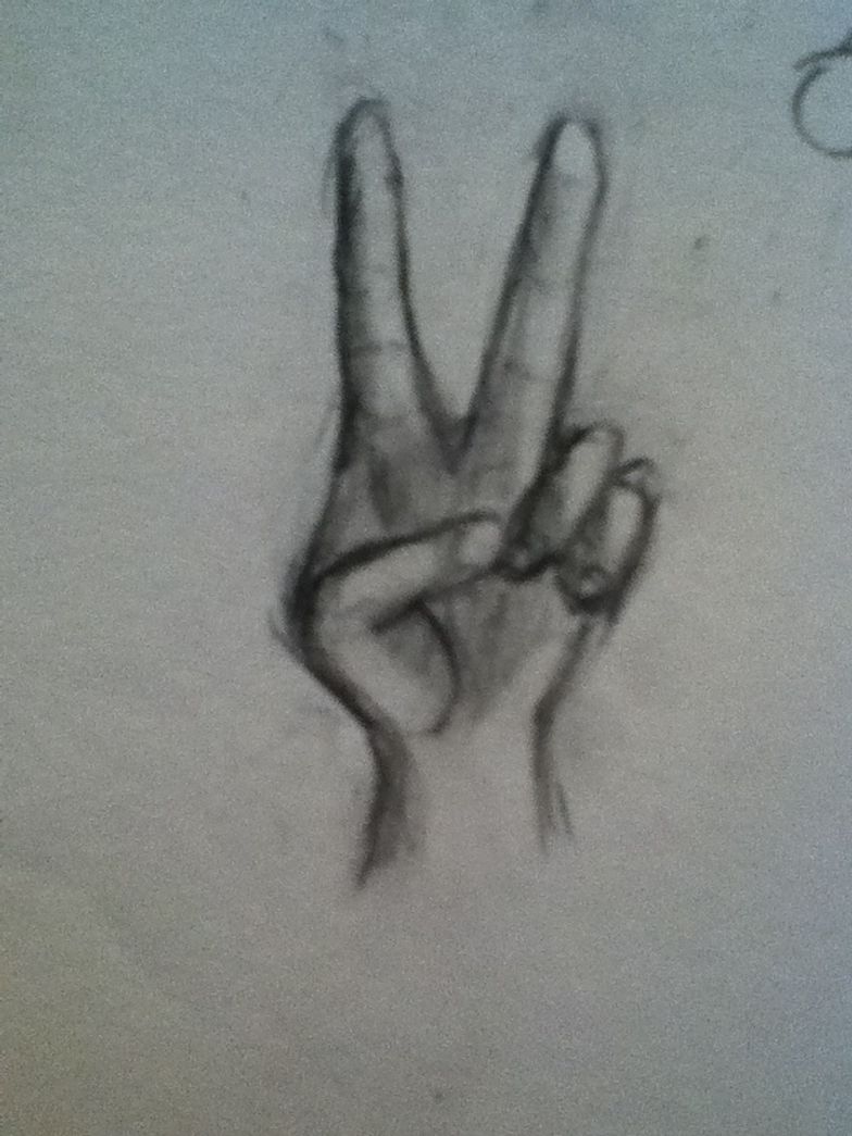 How To Draw Anime Peace Sign