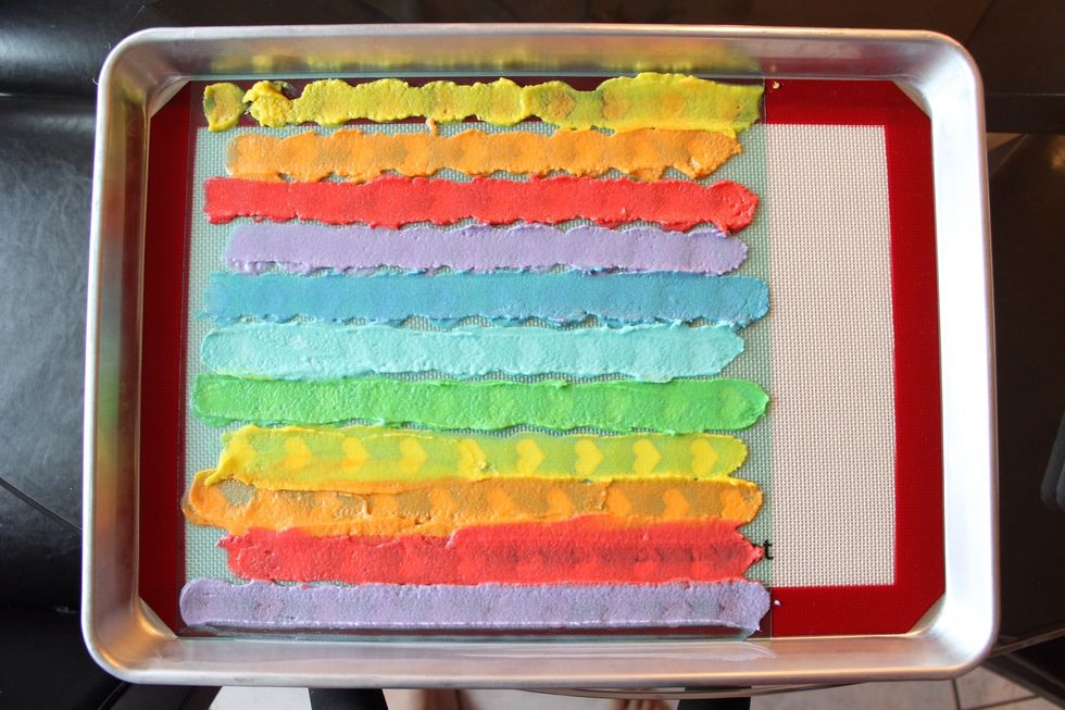 How to use stencils to decorate cake rolls - B+C Guides