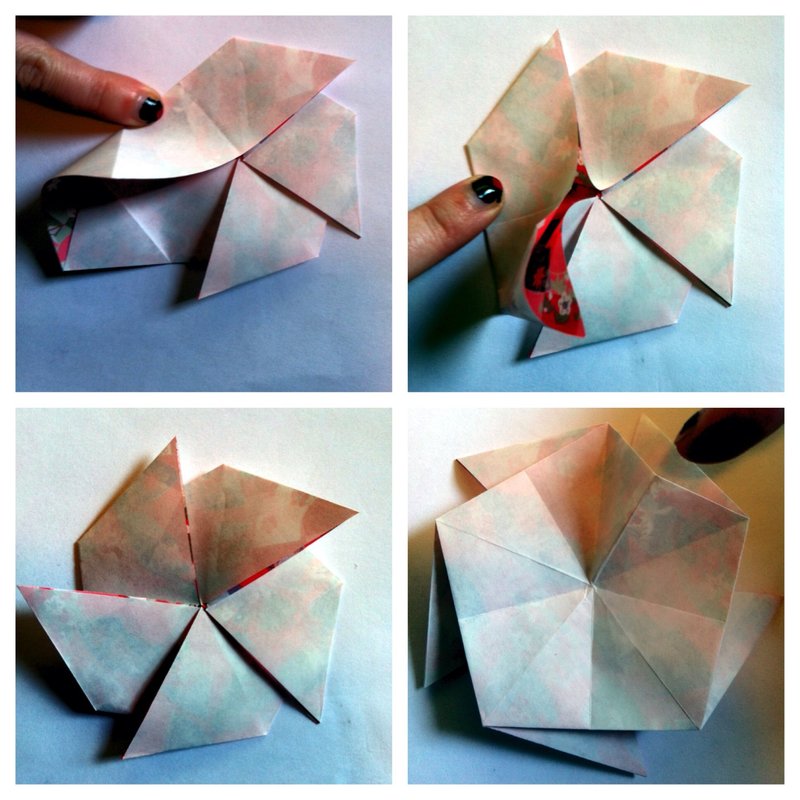Flat Origami Star Origami Stars Paper Kawaii